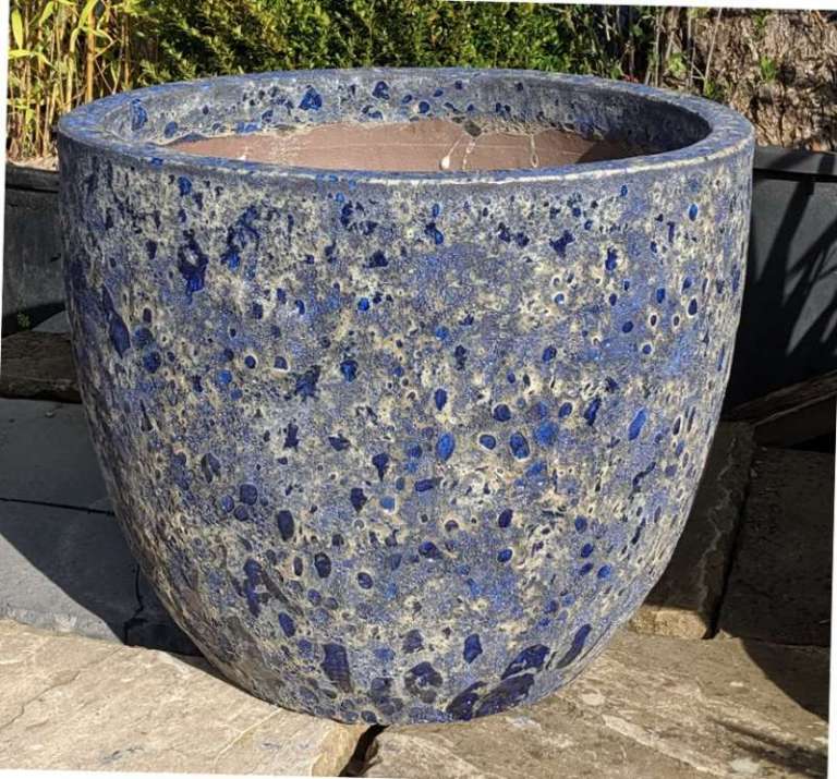 Atlantis Blue Giant Egg Pot | World of Pots