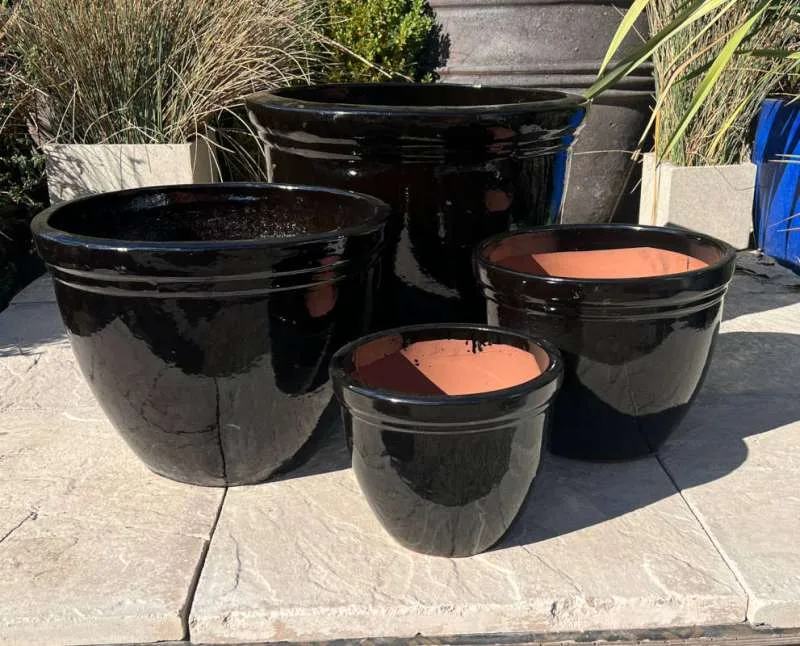 Large Ceramic Glazed Plant Pots Large Glazed Pots Garden Planters And