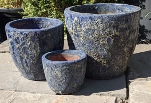 Atlantis Blue Giant Egg Pot | World of Pots