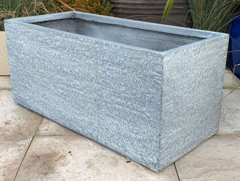 Fibre Clay Slate Trough Large | World of Pots