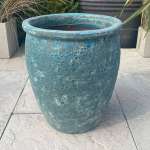 Atlantis Blue Bowed Cylinder | World of Pots