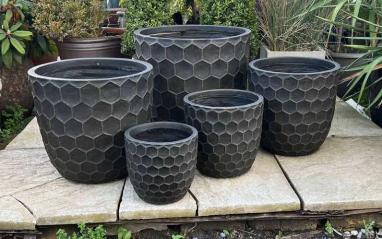 Fibre Clay Brown Honey Comb Egg Pot Large | World of Pots