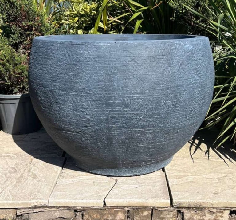 Fibre Clay Dark Slate Giant Bowl | World of Pots