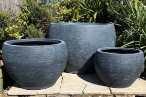 Fibre Clay Dark Slate Giant Bowl | World of Pots