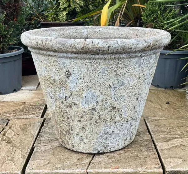 Atlantis Cream Double Rim Pot | World of Pots