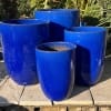 Atlantis Blue Bowed Cylinder | World of Pots