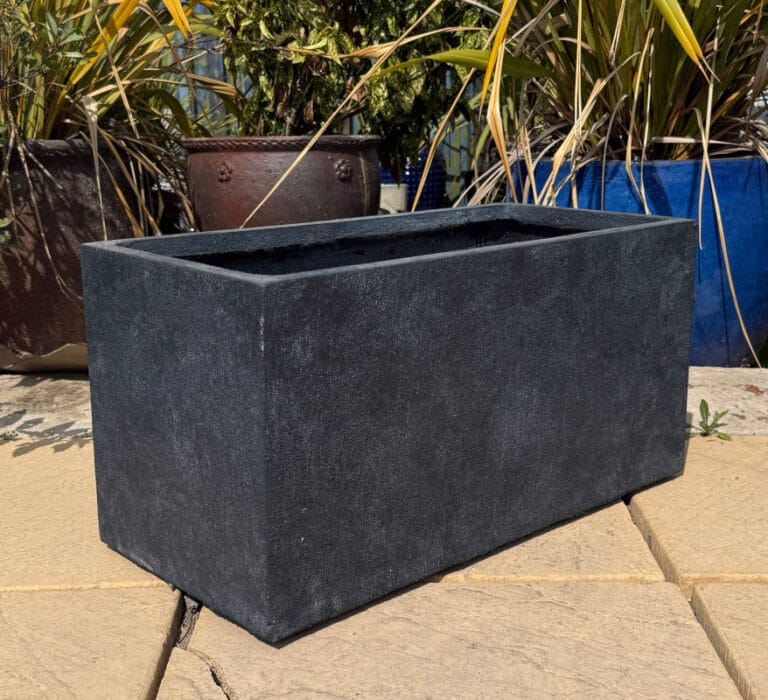 Fibre Clay Texas Black Trough | World of Pots