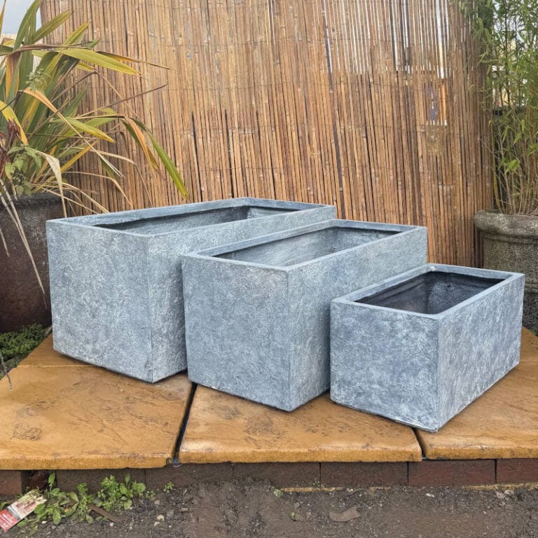 Fibre Clay Washed Grey Arizona Trough | World of Pots