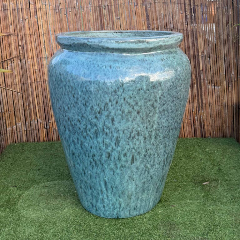 Glazed Moss Green Giant Water Jar | World of Pots